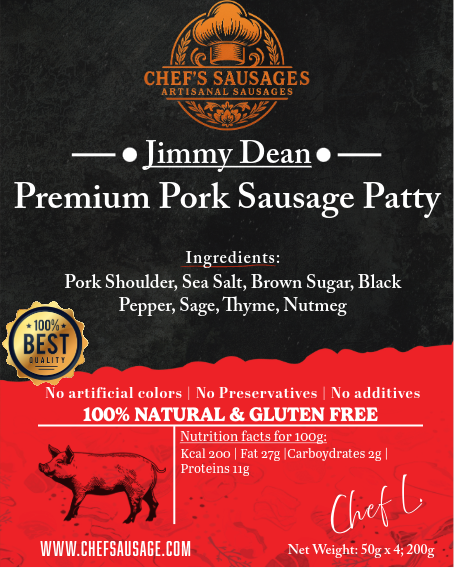 Jimmy Dean Premium Pork Sausage Patty - Chef's Sausage